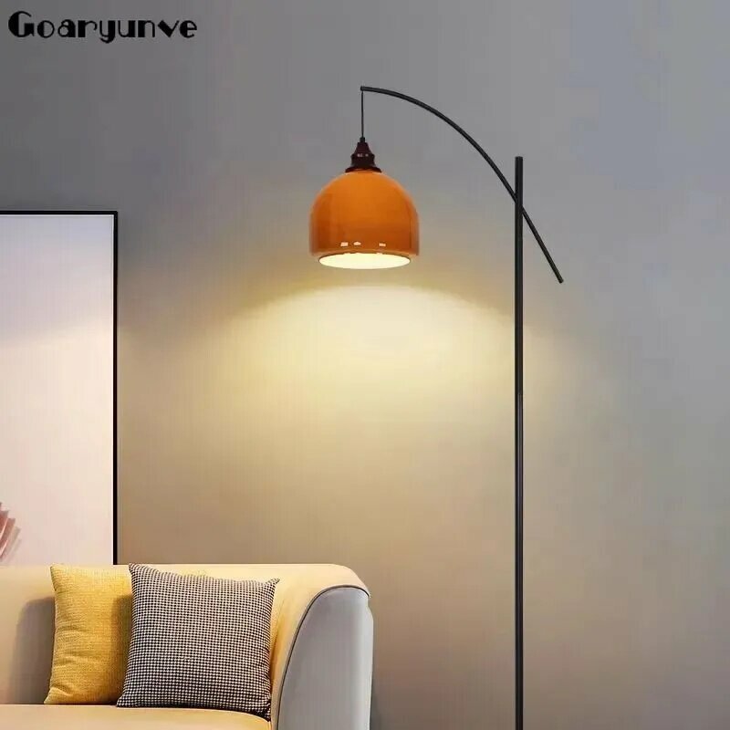 Атмосферный светильник для спальни, современный оранжевый торшер в скандинавском стиле, диммируемое освещение