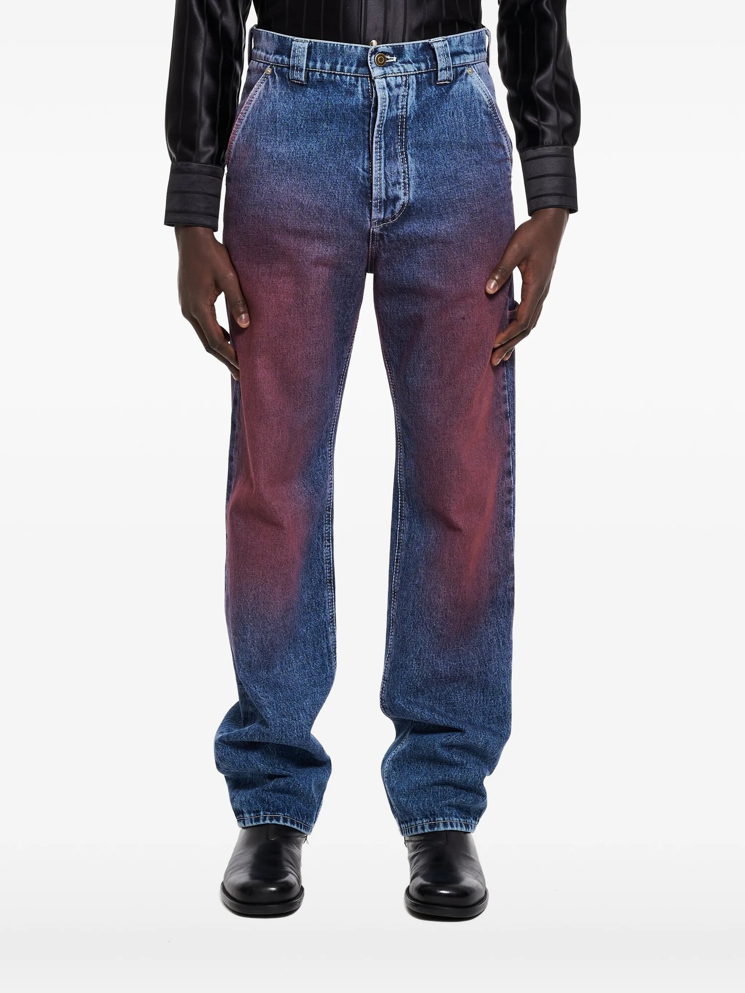 Джинсы Straight-leg dyed jeans 