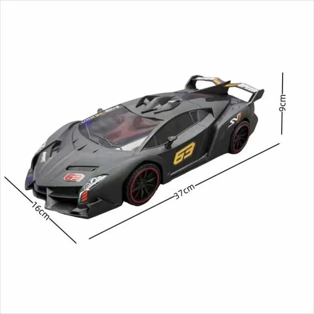 Большой гоночный автомобиль Inertia Black 37 см