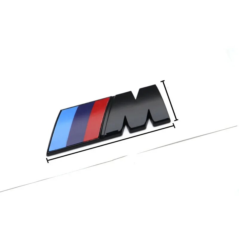 Эмблема BMW M Performance 3D, глянцевая черная, из АБС-пластика, для Glossy Black, 4.7x1.6cm