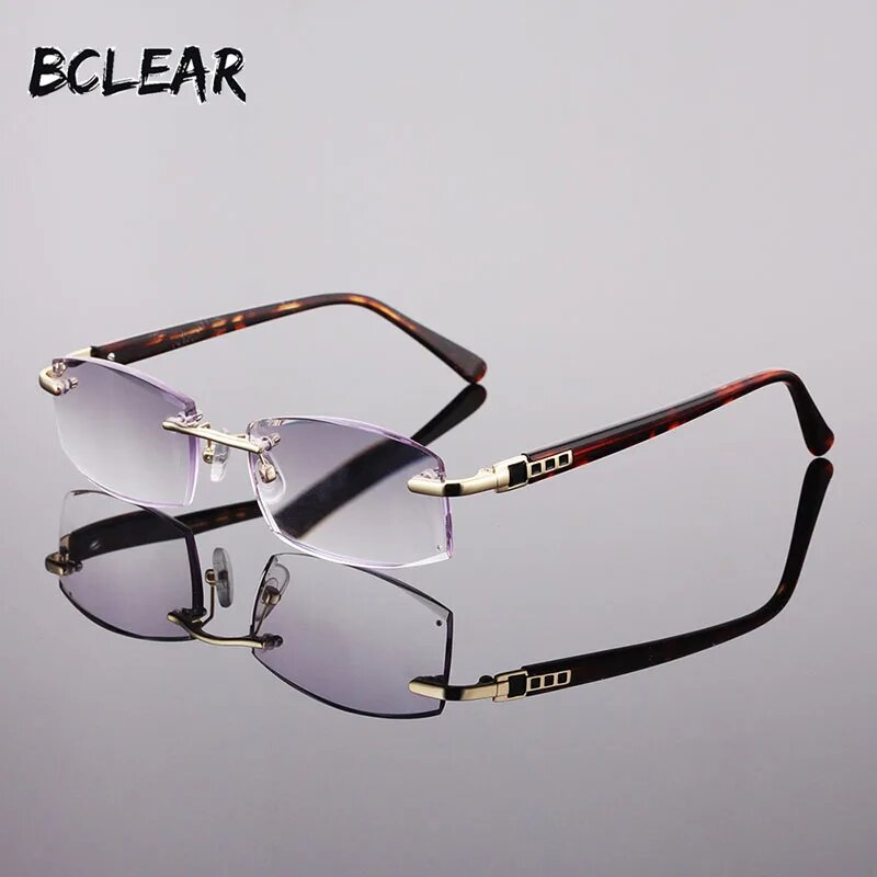 Мужские очки для чтения без рамы BCLEAR +2.00