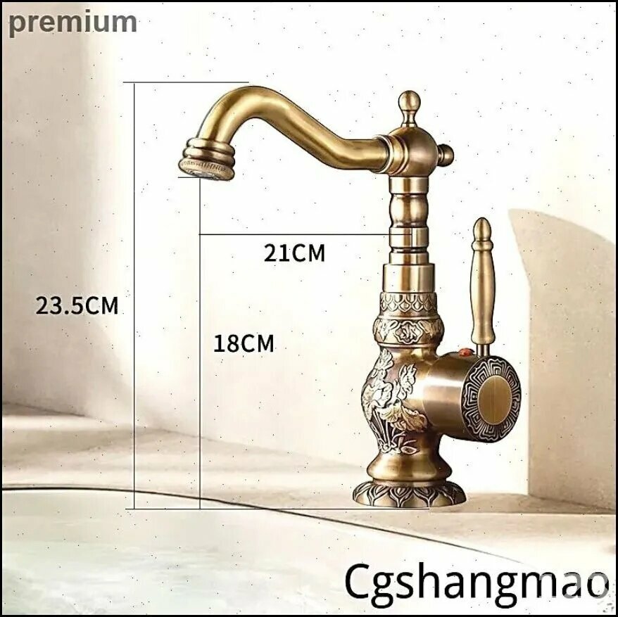 Душевая система, латунь, ретро-стиль, медь, без свинца и никеля