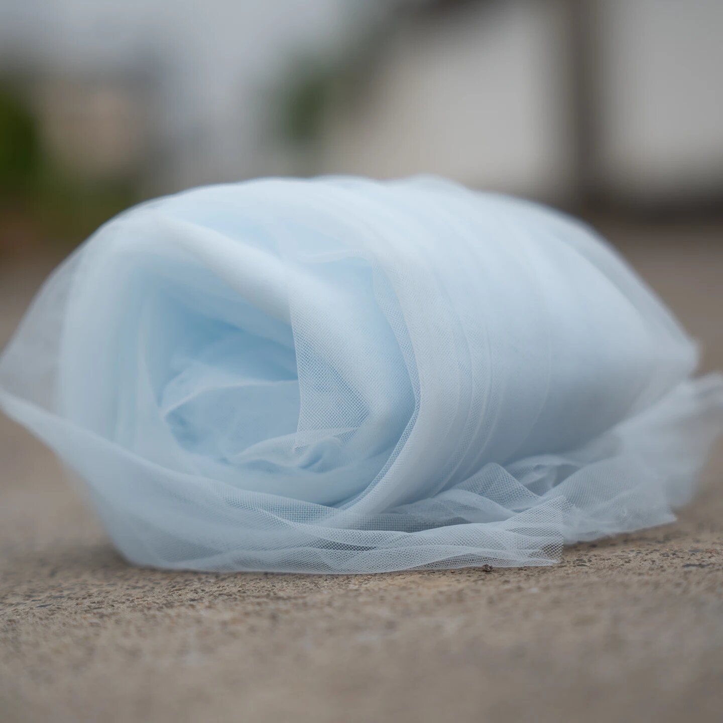 Зелёная прозрачная вуаль-сетка из полиэстера Белый, 507