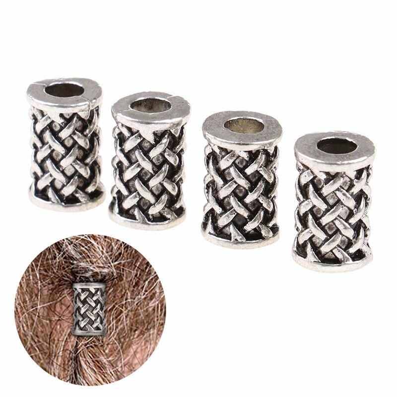 4 кусочка бозона с косами викингов для волос и бориса11