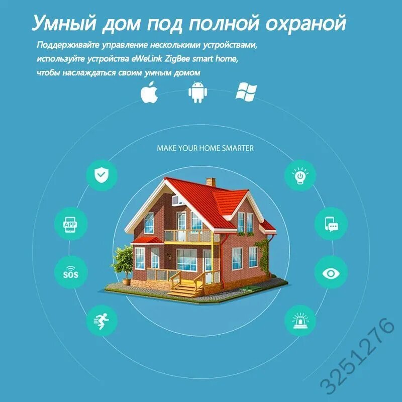 Датчик открытия Tuya Zigbee для умного дома, совместим с Amazon Alexa, Google Assistant, Яндекс Алиса, SmartThings — фото 1