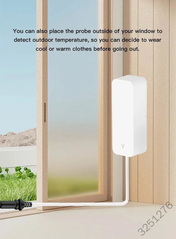 Умный zigbee-датчик температуры и влажности Tuya для умного дома, работающий с Smart Life, Amazon Alexa и Google Assistant — фото 1