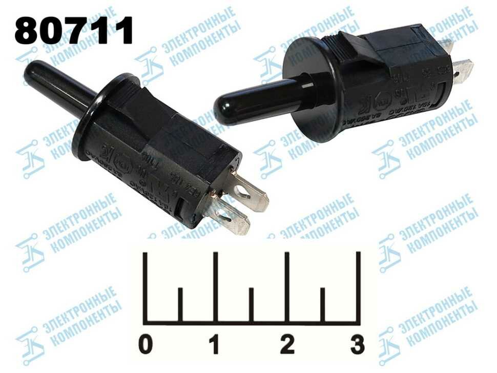 Кнопка для холодильника 2 контакта 250/6 на замыкание Sajoo (SJ1-1) 16мм