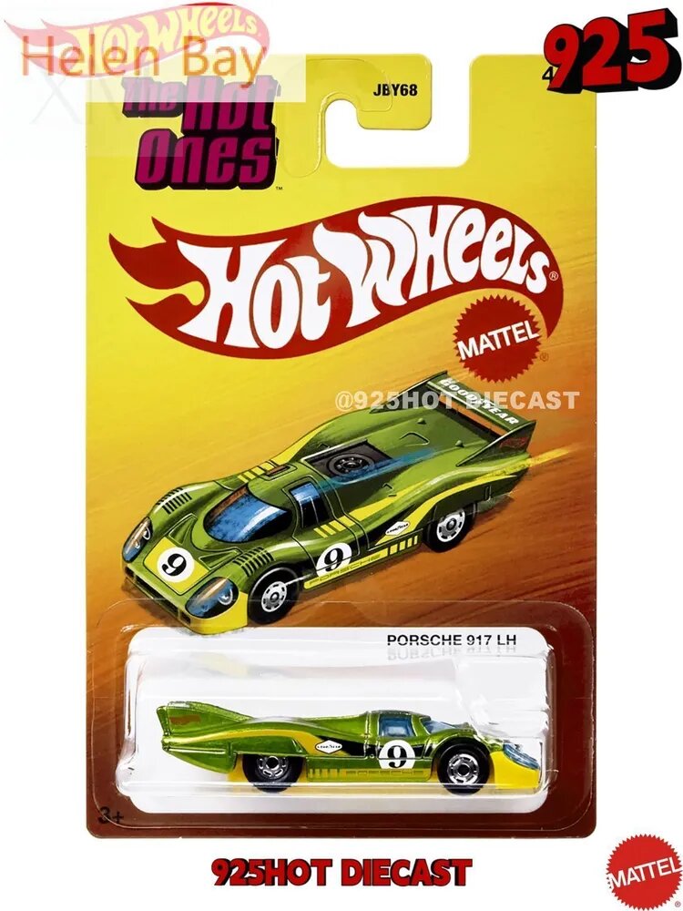 Машинка Hot Wheels The Hot Ones Porsche 917 LH JBY68 26B, масштаб 1:112