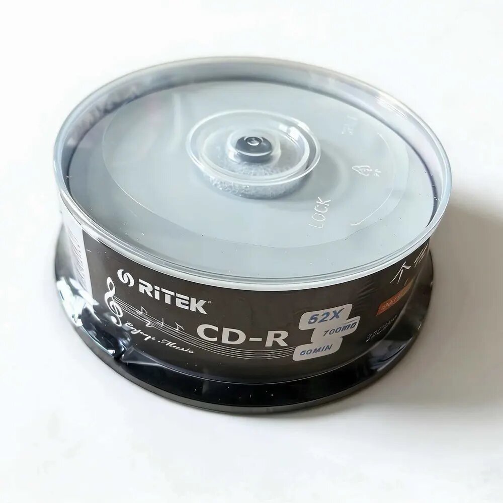 Диск CD-R Black Music CDR 52X 700 МБ 80 минут 25 шт./упак.