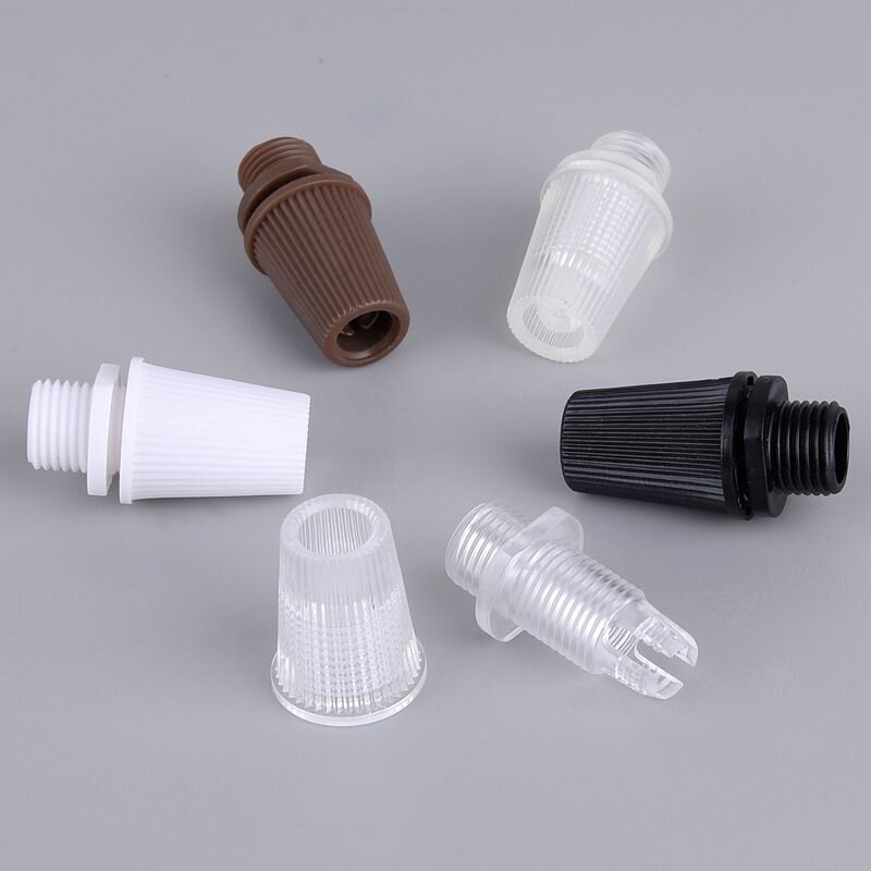 007 ,20 шт/партия, Цанговый зажим для провода светильника, кабельный зажим пластиковый, резьба наружная М10х1