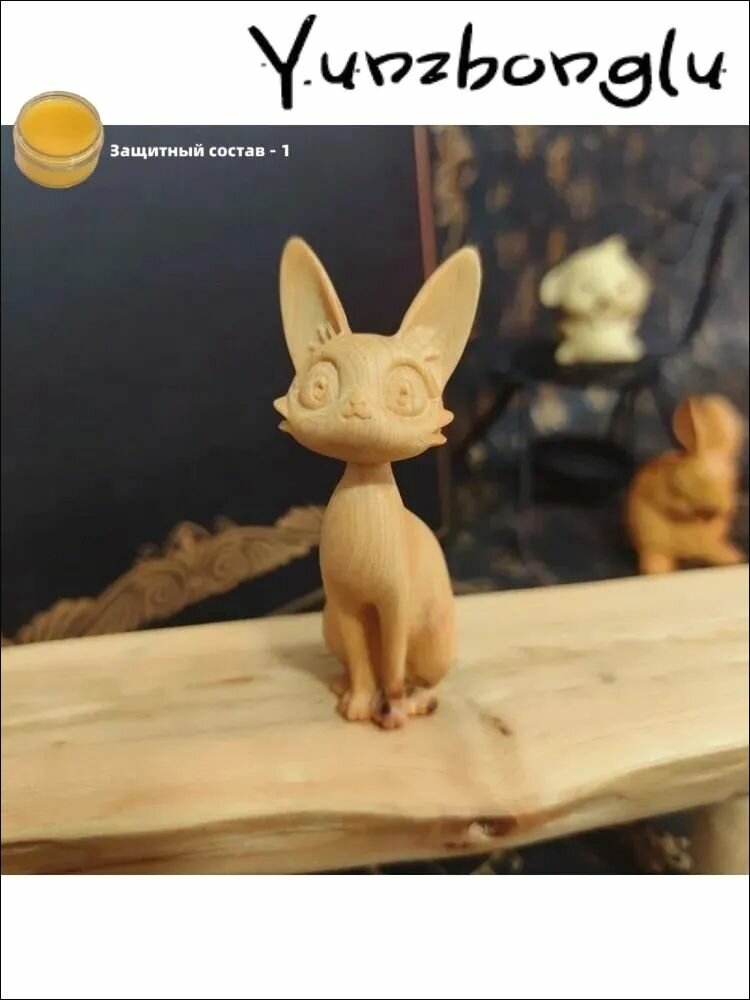 Статуя кошки, Натуральная древесина, Настольный аксессуар, Деревянная резьба