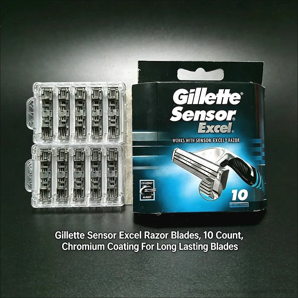 Сменные кассеты для бритья Sensor Excel, 10 шт, подходит для всех бритв линейки Sensor