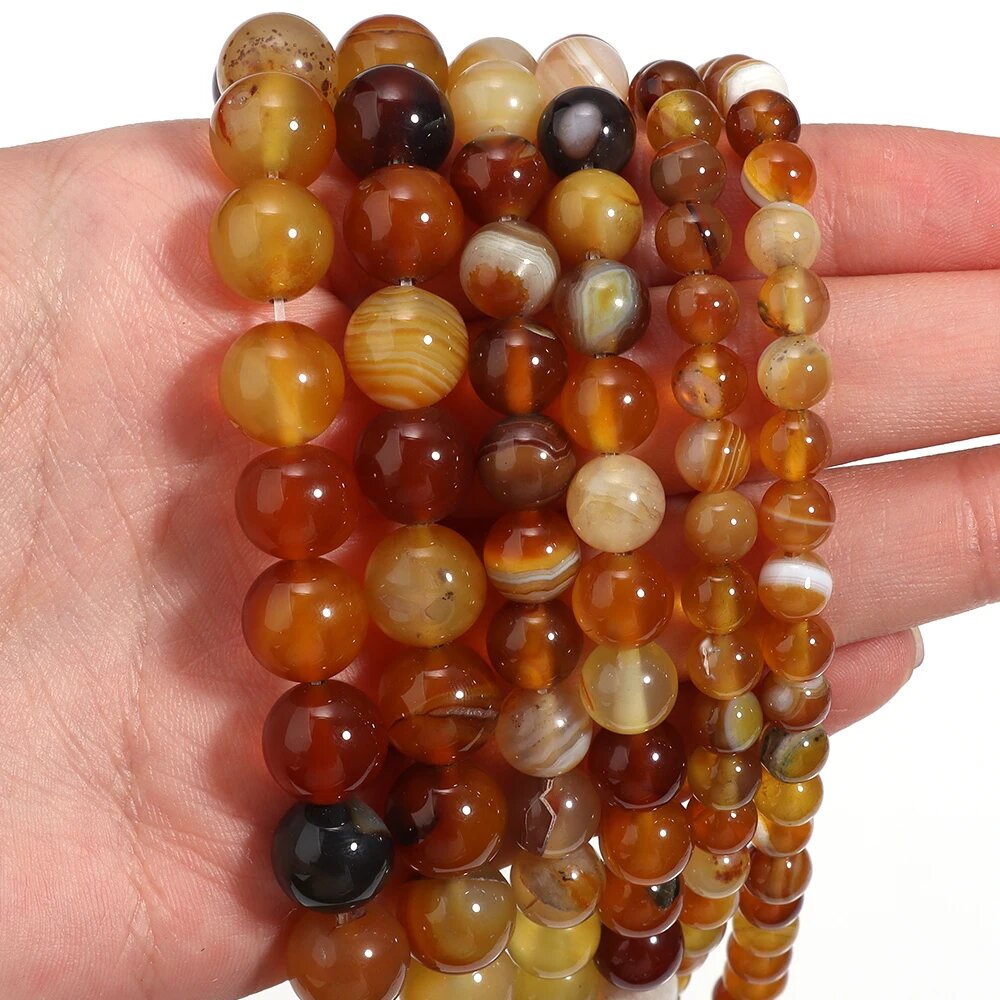 Натуральные бусины Linsoir Beads янтарь агаты 4 6 8 10 мм 6mm about 60Pcs