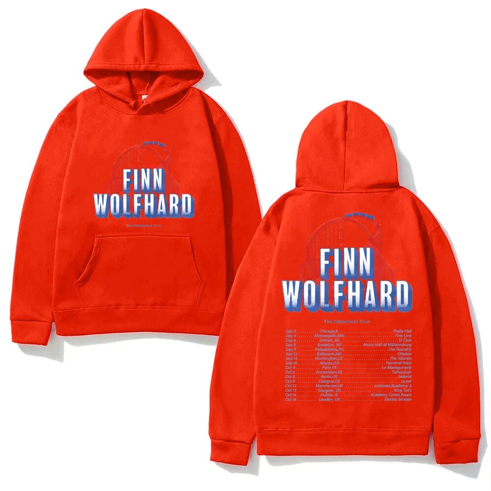 Оранжевая толстовка с капюшоном Finn Wolfhard BAND 2025 XL