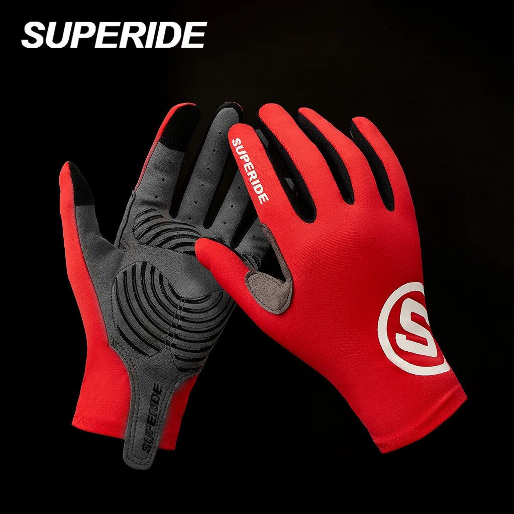Велосипедные перчатки SUPERIDE, Красный, XL