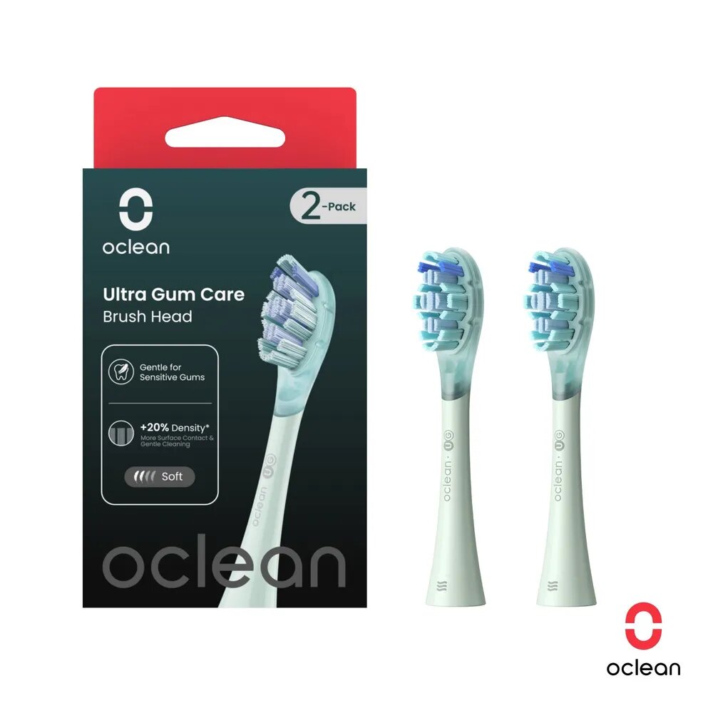 Комплект насадок Oclean Ultra gum care (2 шт), зеленый