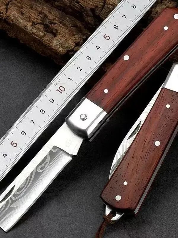 Садовый нож, лезвиеДамасская сталь