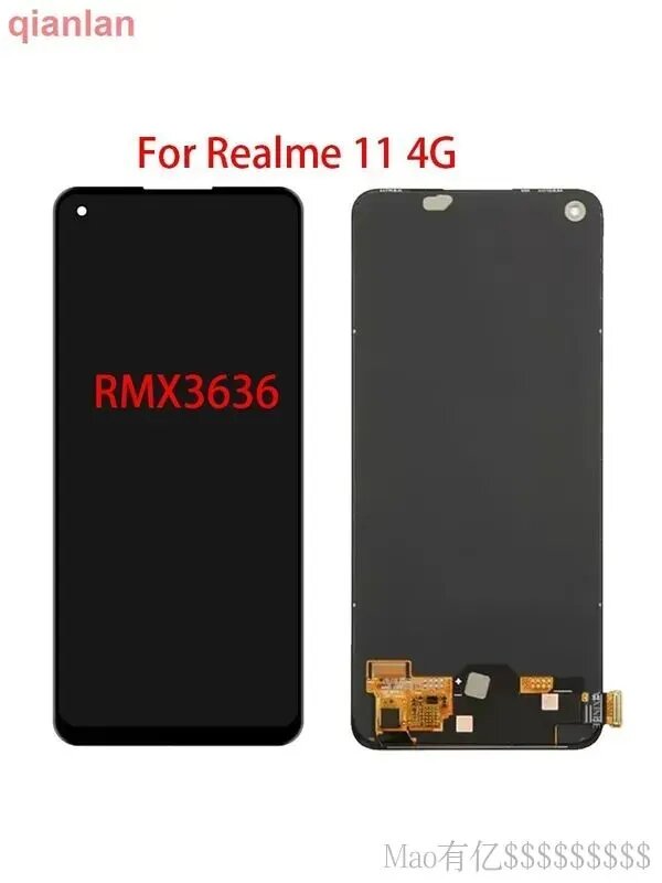 TFT Дисплей на Realme 11 4G RMX3636 в сборе с тачскрином Черны