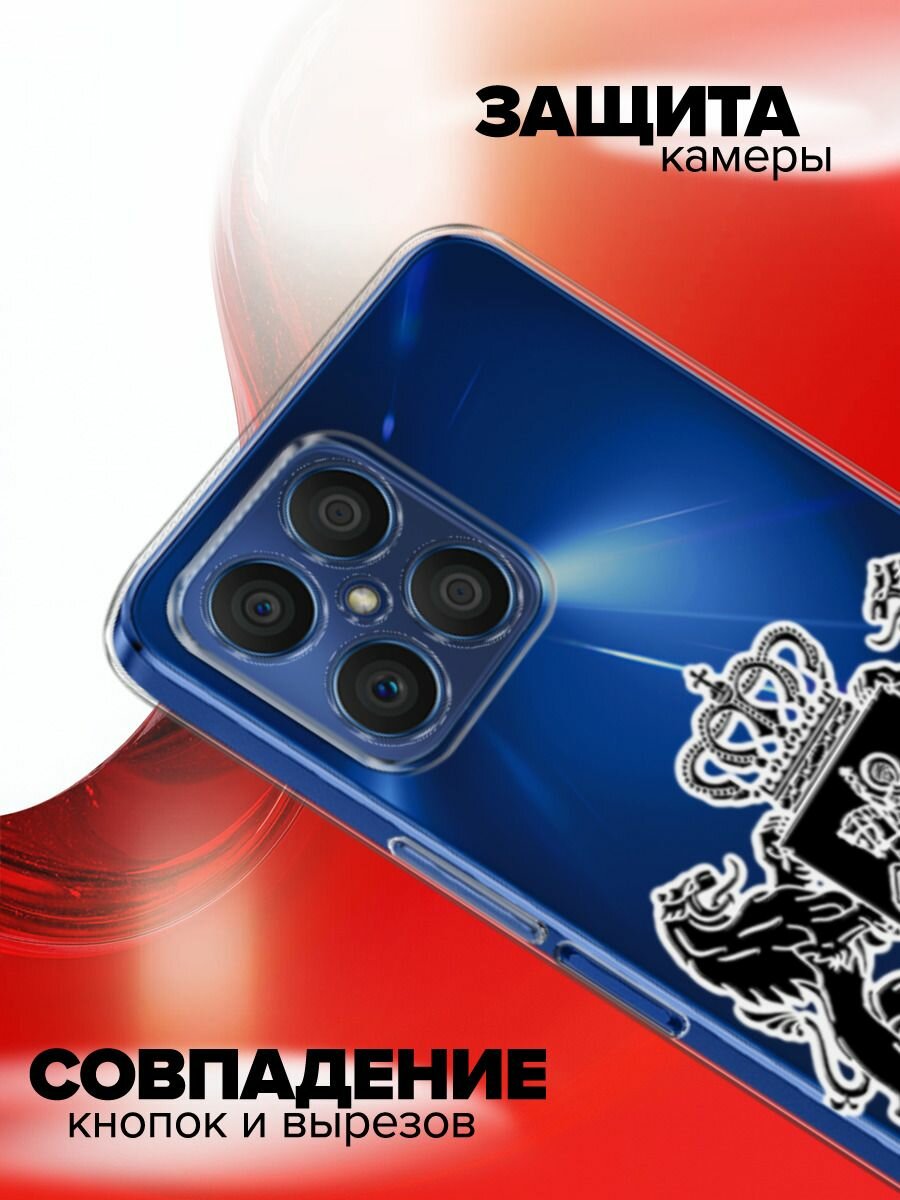 Силиконовый чехол на Honor X8 / Хонор Х8 с принтом Rebublic of Georgia — фото 1