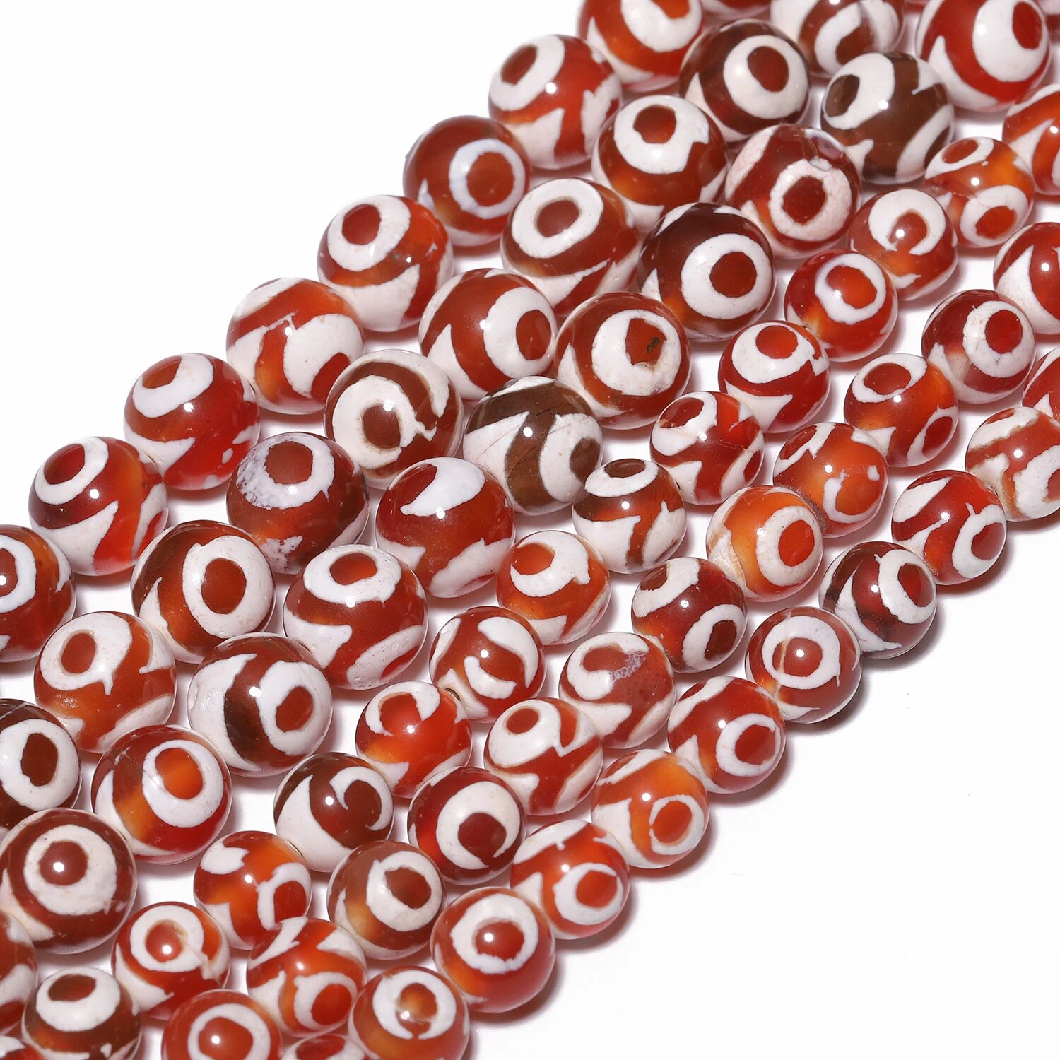 8-10 мм натуральный камень тибетские бусины Дзи мистические древние круглые свободные бусины для изготовления ювелирных изделий Diy браслеты ожерелье аксессуар