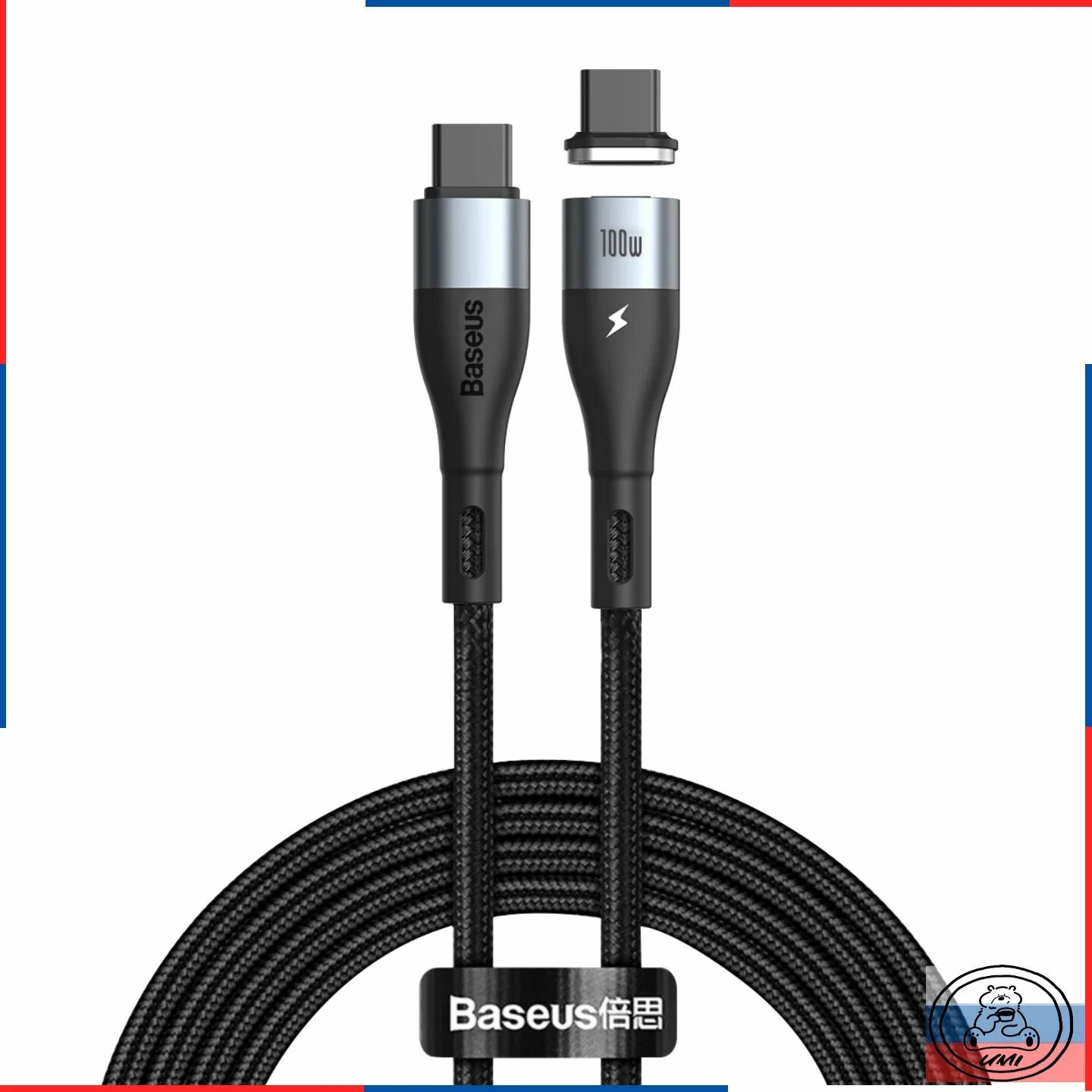 Кабель Baseus Zinc Magnetic Safe Fast Charging Data Cable Type-C to Type-C 100W 1.5m Black (CATXC-Q01)