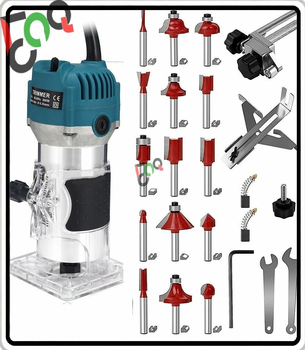 Фрезер по дереву электрический кромочный,800 Вт, электрический триммер фрезерный станок