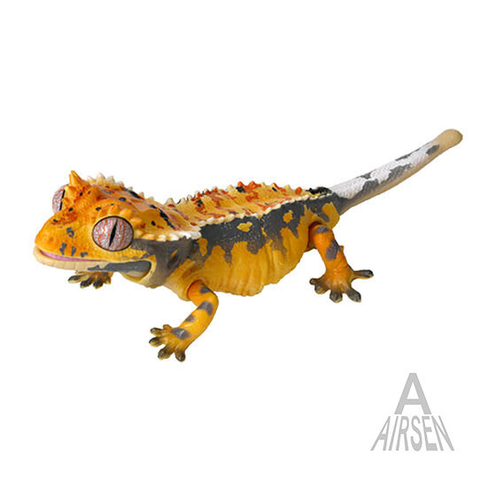 Подвижная ящерица на камне декор для террариума AE