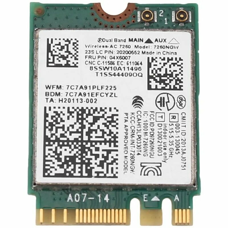 (F M A R) 7260NGW 7260AC WiFi карта 2.4G/5G BT4.0 04X6007 совместим с X250 X240 X240S X230S T440 W540 T540 Yoga Y50