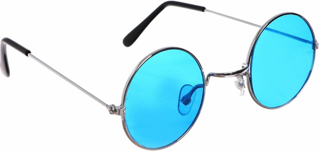 Очки карнавальные "Круглые" с цветными стеклами, очки-прикол для вечеринок и фотосессий, аксессуар на Новый год и детский праздник, универсальный размер для детей и взрослых, цвета микс