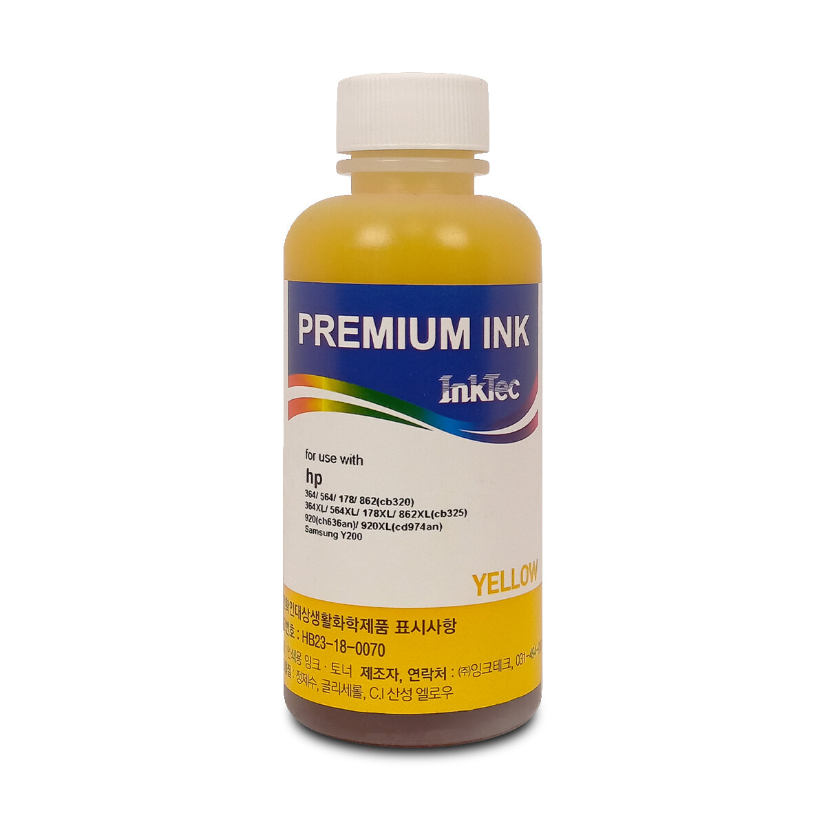Чернила InkTec (H7064-100MY) для HP (178) CB320/CB325, 100 мл (Yellow)