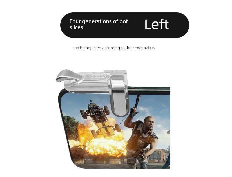 Четвертое поколение левой игровой кнопки для PUBG Mobile совместимой с Android, Huawei, OPPO, Xiaomi, Vivo, iPhone -