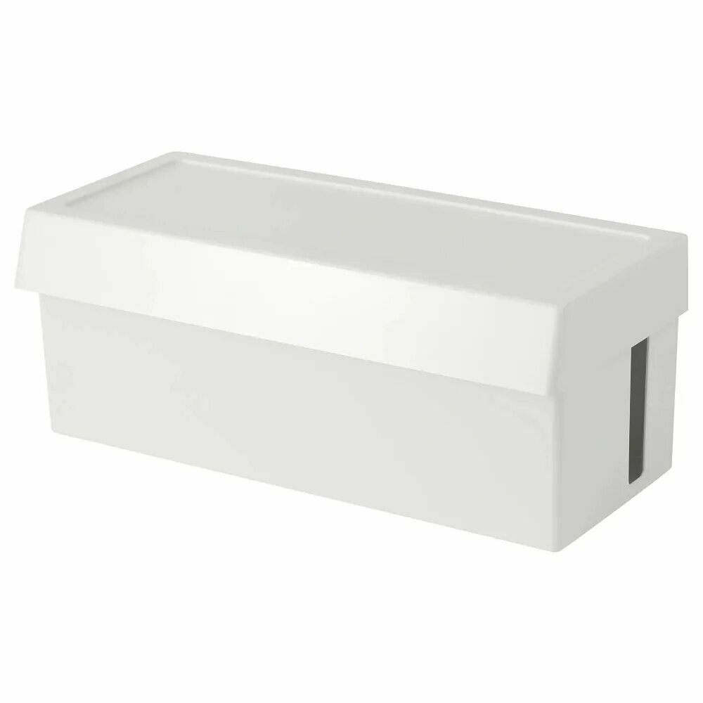 IKEA SATTING - Коробка для организации кабелей S tting, белая, 32X14X12 см, с крышкой