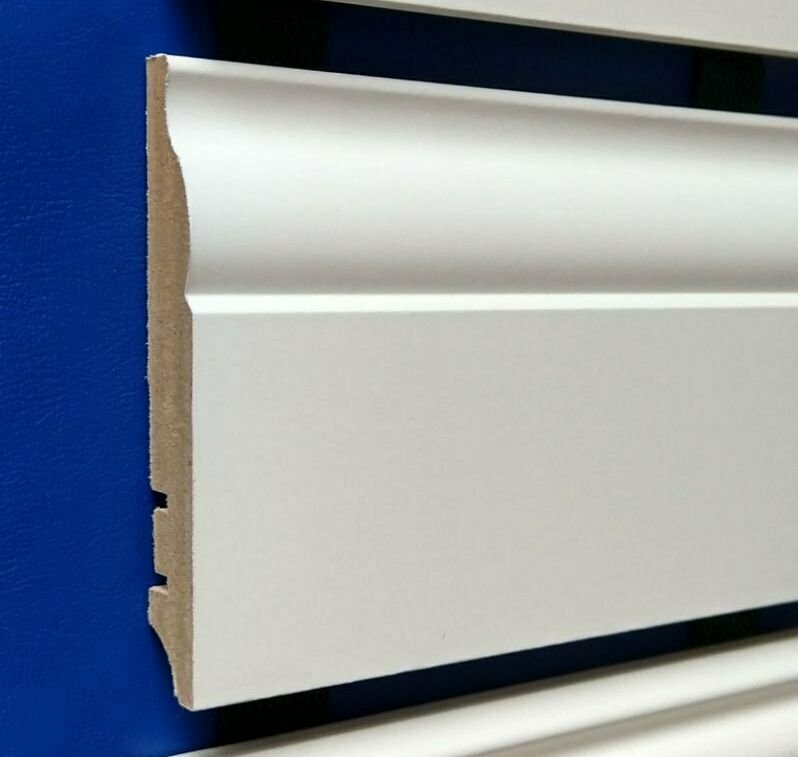 Плинтус МДФ Hannahholz Белый 100/304, 1 шт.