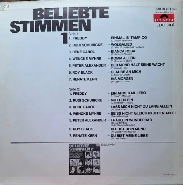 Various - Beliebte Stimmen 1 EX- — фото 1