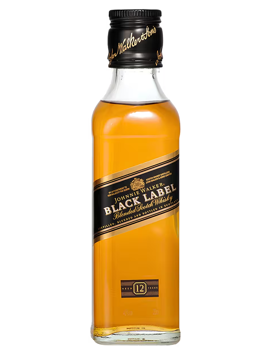 Виски "Johnnie Walker Black Label" 12 лет, купажированный, 0,2 л