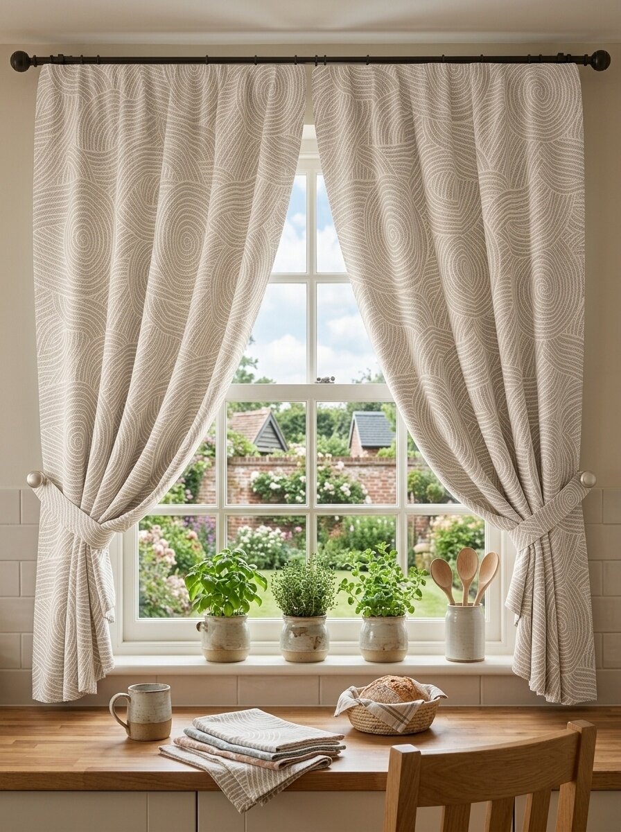 Шторы короткие для кухни 145*180