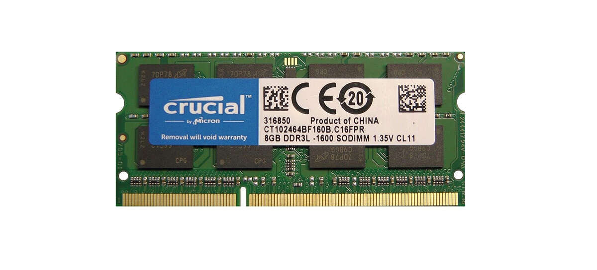 Оперативная память Crucial CT102464BF160B. C16FPR DDRIII 8Gb