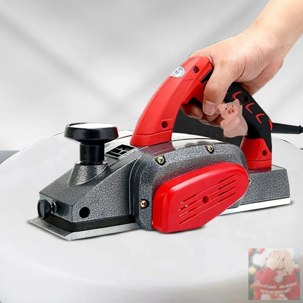 Электрорубанок фуганок по дереву электрический, Выходная мощность, Br 2500W, Глубина строгания 2mm.