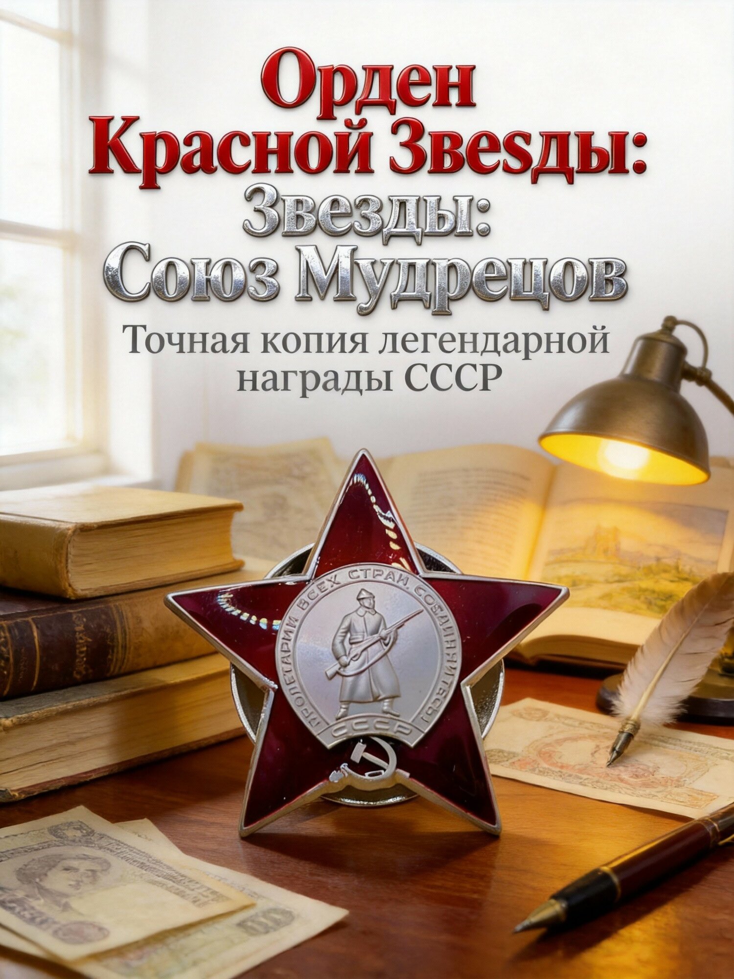 Орден Красной Звезды СССР, сувенирная точная копия из металла и эмали для коллекции и экспозиции