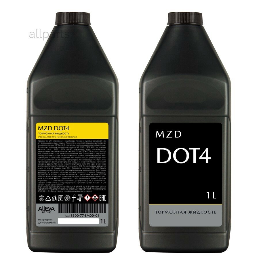 MZD 830077LM0001 жидкость тормозная MZD DOT4 1*1Л