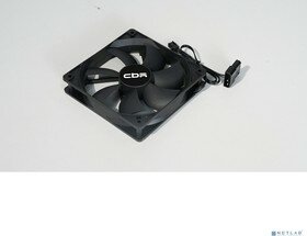 Вентилятор для корпуса CBR 120x120х25 mm, 3 pin, 25 дБ, черный (CBR-CF-12025-1200B)
