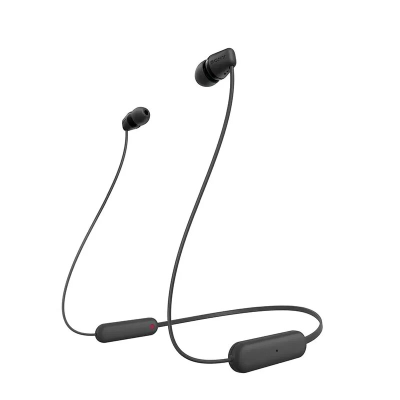 Sony WI-C100 беспроводные наушники-браслеты Bluetooth для спорта, водонепроницаемые, против пота, HD-звонок, черный цвет