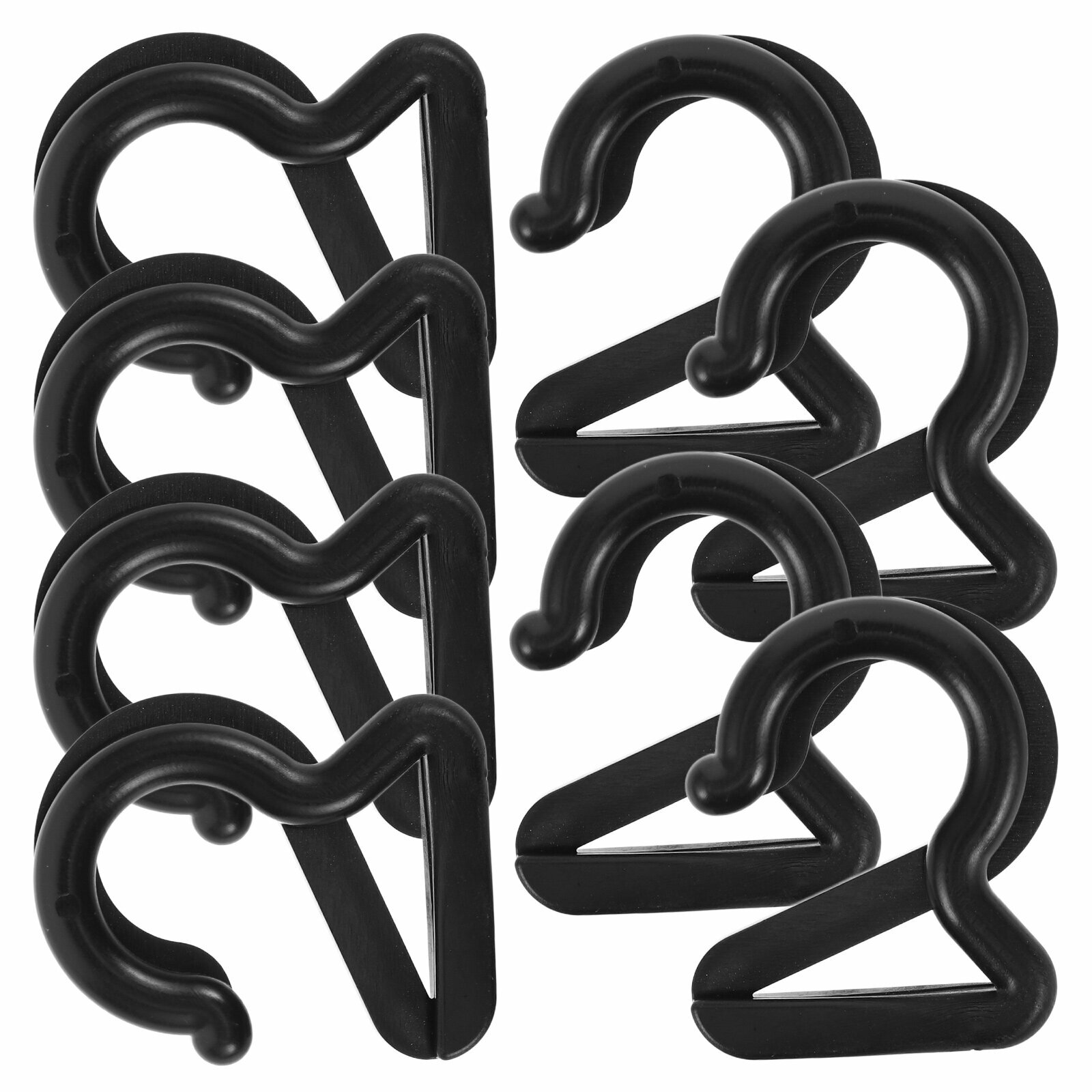 Пластиковые крючки для кемпера и палатки черные из пэ, набор 20 шт для подвешивания