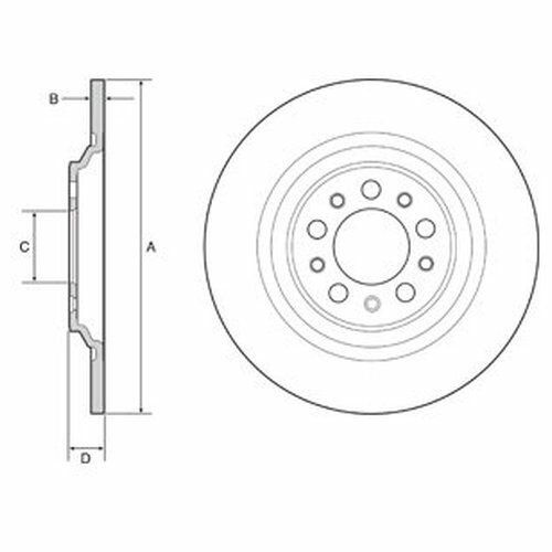 Диск тормозной Delphi BG4961C для Jeep Cherokee