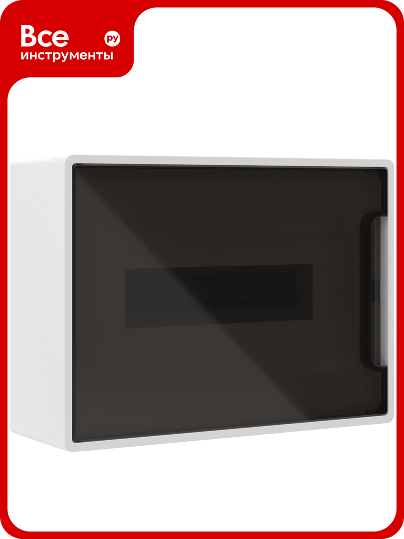 Щиток DKC 12 модулей, настенный, белый, с тонированной дверцей, с 2 шин. PEN на 8 6 отв. 1 ШТ F12W1WDDIY