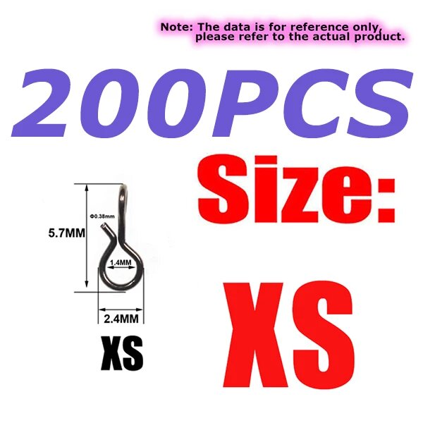 200шт Рыболовные защелки XS, фиолетовый