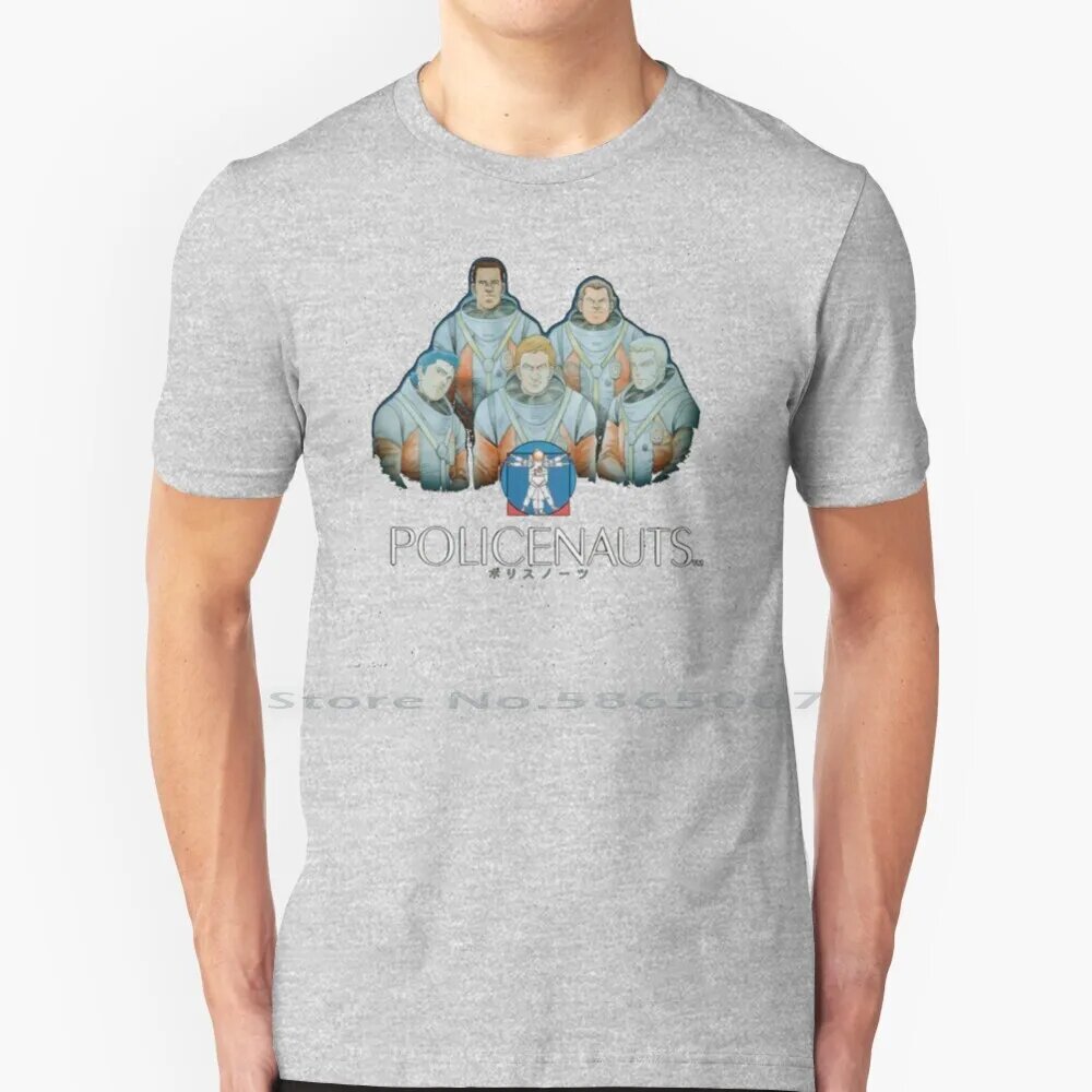 Футболка мужская "Policenauts" серая, XXXL