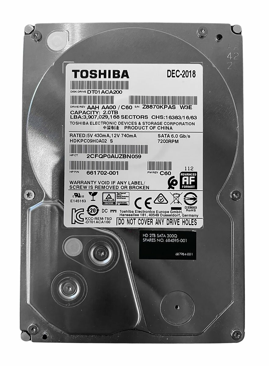Жесткий диск HP 2Tb 7200 SATAIII 3.5" HDD QB576AA