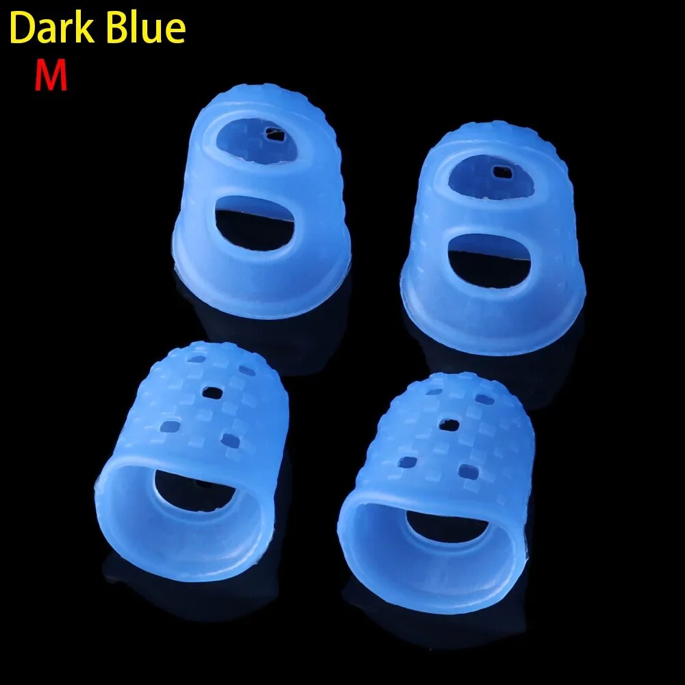 Накладки для пальцев гитары, Синий, M-Dark Blue, 4 шт.