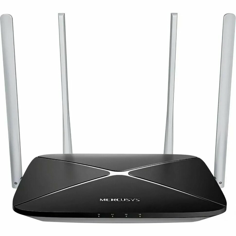Маршрутизатор Mercusys AC12 AC1200 10/100BASE-TX черный, 2357479